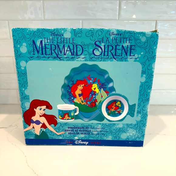 Disney | Kitchen | Vintage Disney Little Mermaid Dinnerware Set Zak ...